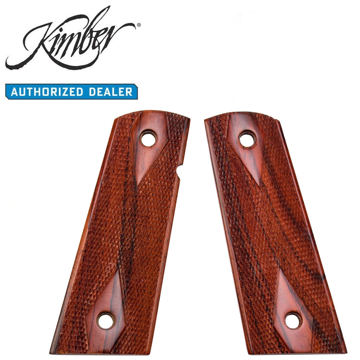 Kimber 1911 Full Size, Double Diamond Rosewood, Ambi Grips 1000055A | eBay