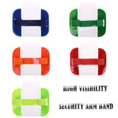 High Visibility Security Arm Band ID Badge Card Holder SIA Armband ...