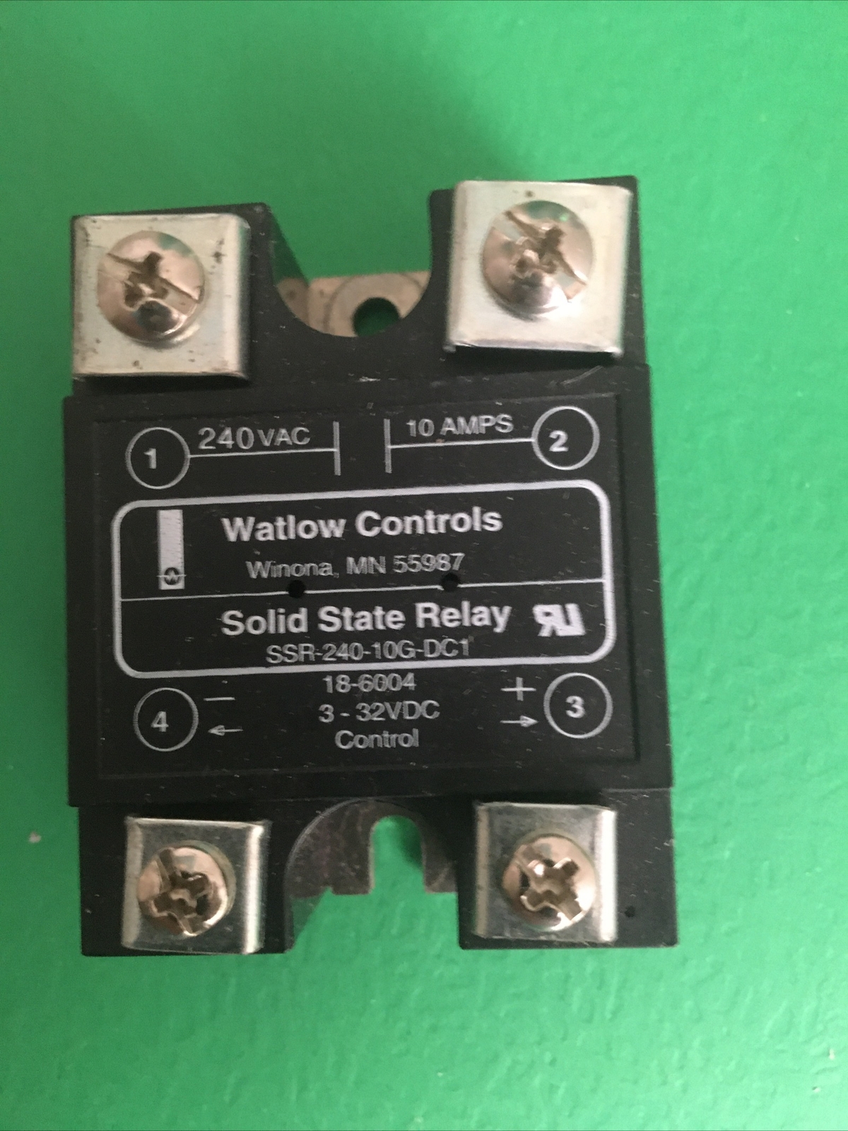Watlow Controls Solid State Relay 10AMP 240VAC DC Input SSR-240-10G-DC1 ...
