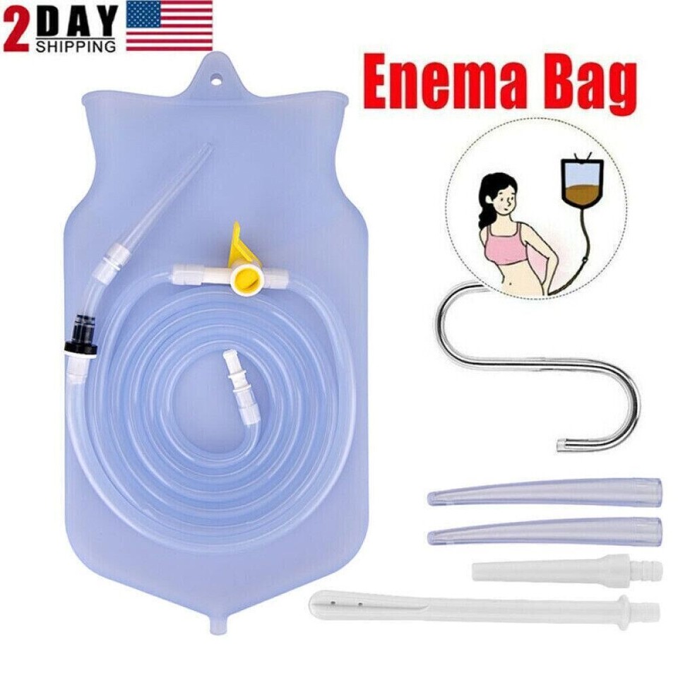 2L Enema Bag Kit - Detox Coffee Colon Cleanse Douche bag Enema Silicone ...