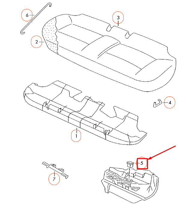 OEM+Audi+A4+B7+Rear+Seat+Grommet+4B088637301C+Genuine for sale online ...