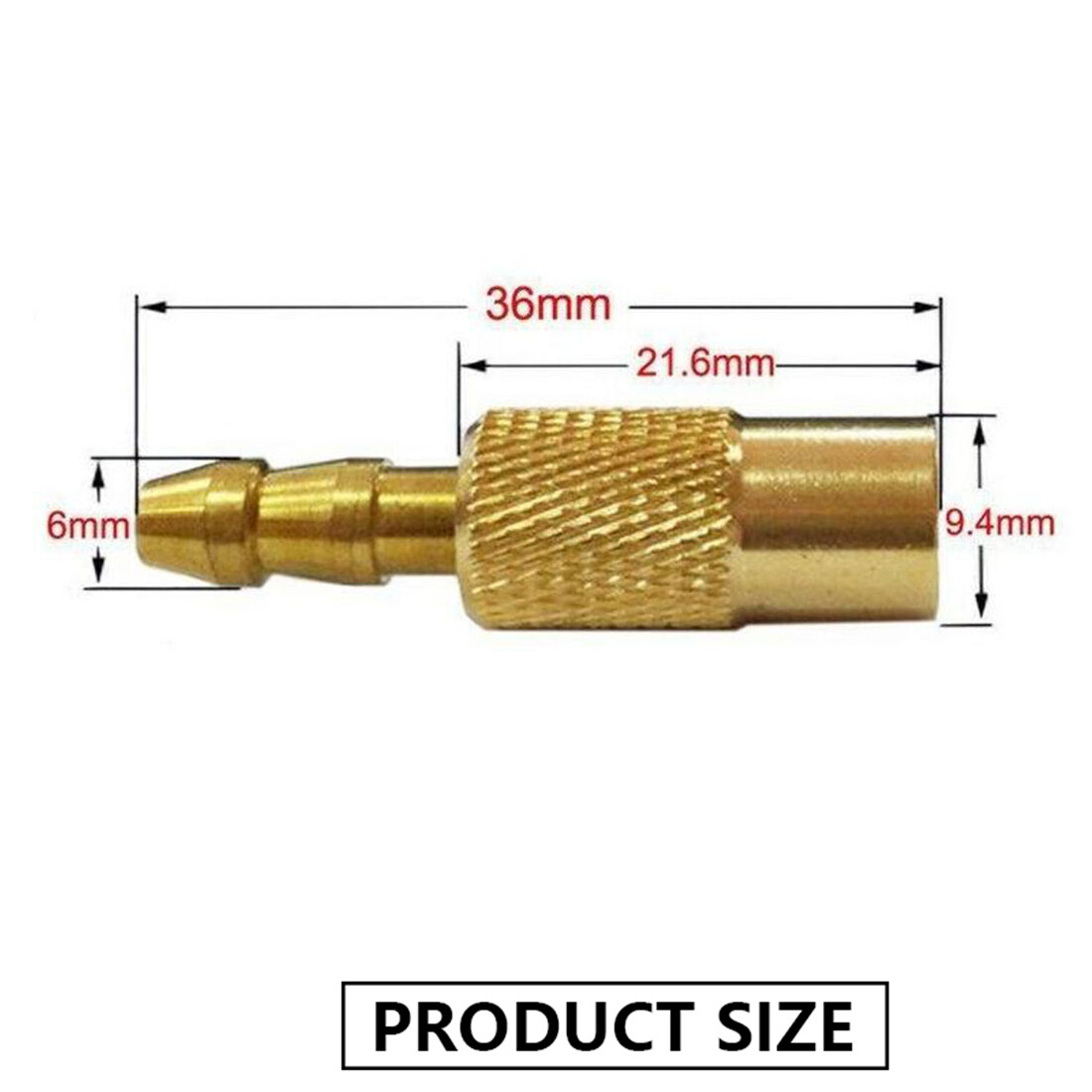 6mm Hose Brass Car Truck Airline Tyre Inflator Valve Connector Clip Air ...