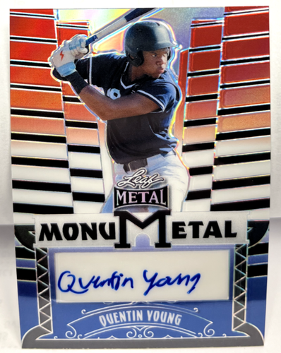 Quentin Young 2024 Leaf Metal MonuMetal RWB Prismatic Autograph Auto ...