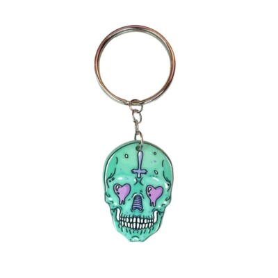 Acrylic Pastel Skull Keychain, Gifting Horror Halloween Goth ...
