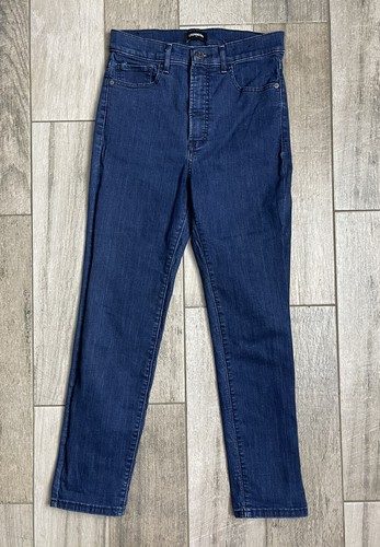 Express Slim Fit Super High Rise Stretch Jeans Womens Size 8 Blue Denim ...