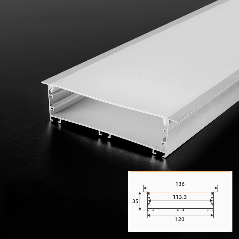 10Pcs 3.3ft Each LED Aluminum Profile Channel Holder with Cover for LED ...