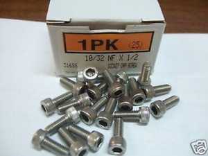 100 LOT (4 Packs) 10/32 NF X 1/2'' Socket Cap Screw 3/8 Head 316SS | eBay