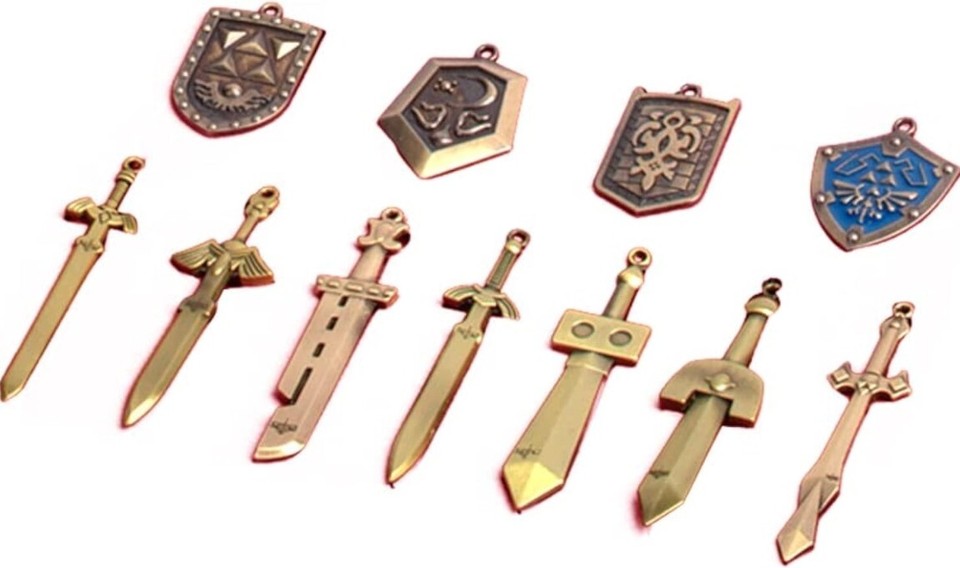 Xcoser Zelda Twilight Princess Metal Shield & Sword Necklace And ...