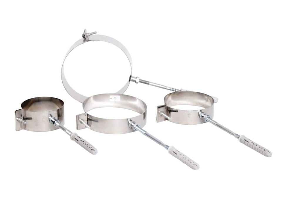 Chimney Bracket Flue Liner Support Clamp Stove Pipe Clip with Spike ...