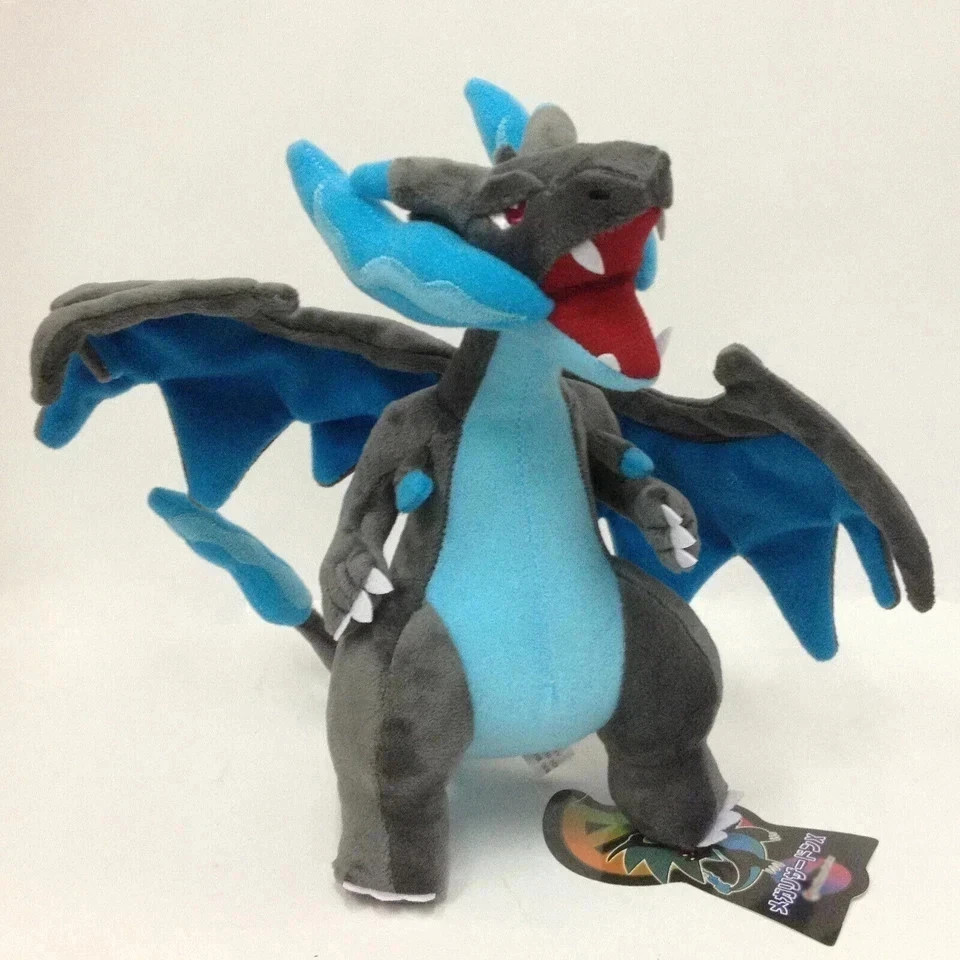 New Mega Charizard X Plush Soft Toy Doll Stuffed Animal Teddy 9" | eBay