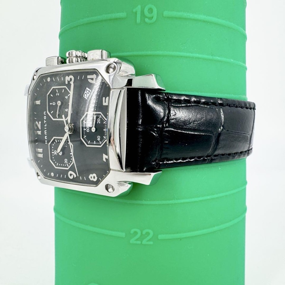 Hamilton Lloyd Square Chrono Watch Automatic 40mm Black Used | eBay