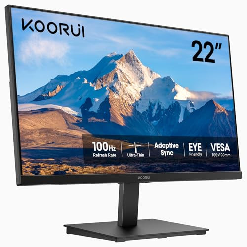 22 inch Computer Gaming Monitor FHD 1920 x 1080p, 100Hz PC Monitor ...