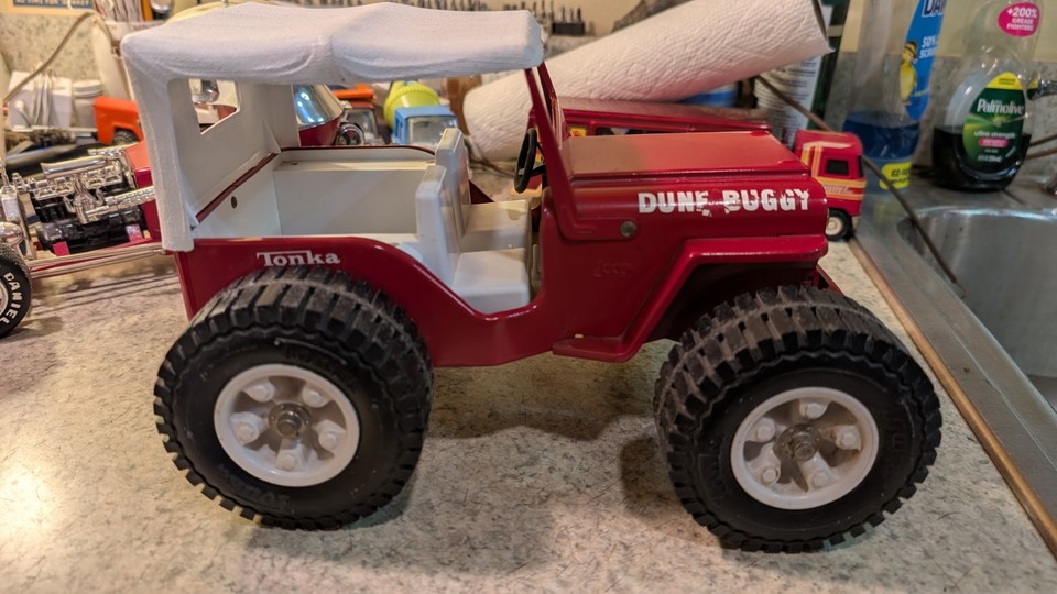 Vintage 1970’s Tonka Pressed Steel Red Big Wheel Dune Buggy Jeep | eBay
