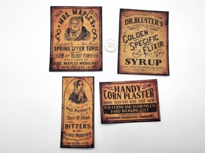 4-Primitive-Farmhouse-Rustic-Grubby-Apothecary-Medicine-Farm-Labels ...