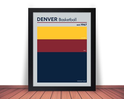 DENVER Nuggets comparable BASKETBALL Color Swatch Photo 8x10 11x14 ...