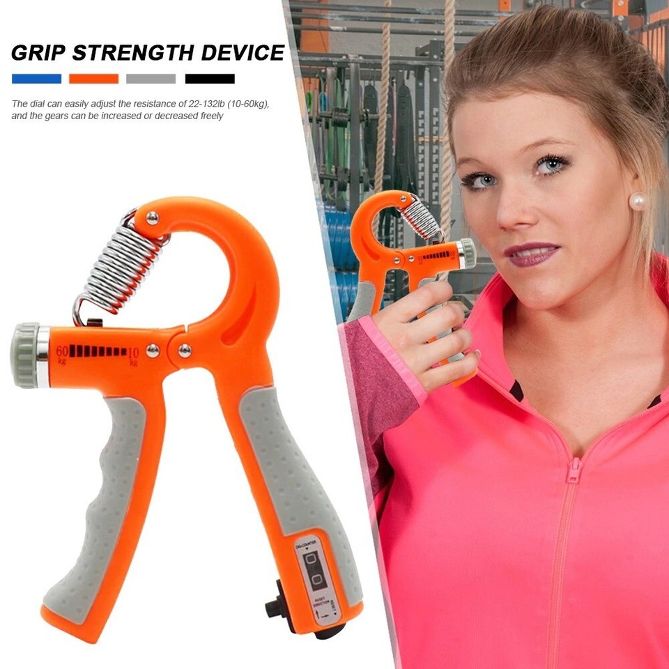 Hand Grip Strength Power Trainer Gripper Strengthener Adjustable Gym ...