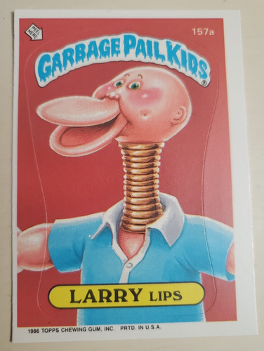 1986 Topps GARBARGE PAIL KIDS Series 4 sticker #157a LARRY LIPS | eBay