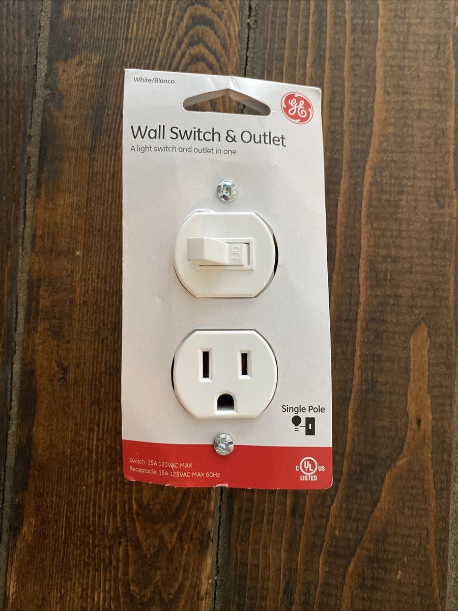 Ge Wall Switch Outlet Combo Single Pole White Wall