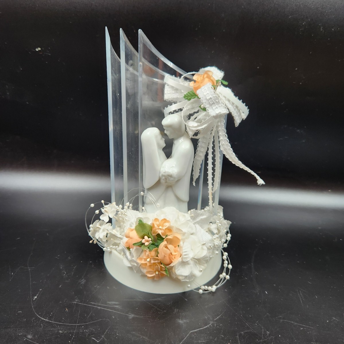Vintage Glass Wedding Cake Toppers Vintage Wedding Bells Cake Topper