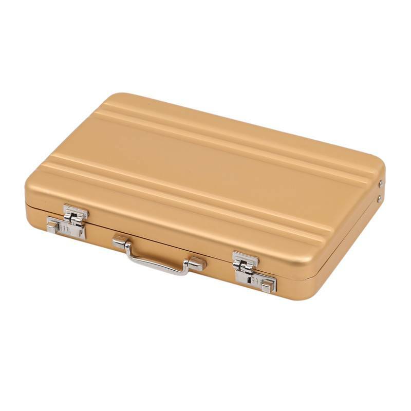Mini Aluminum Safe Suitcase Briefcase Business Credit Bank Card Holder ...