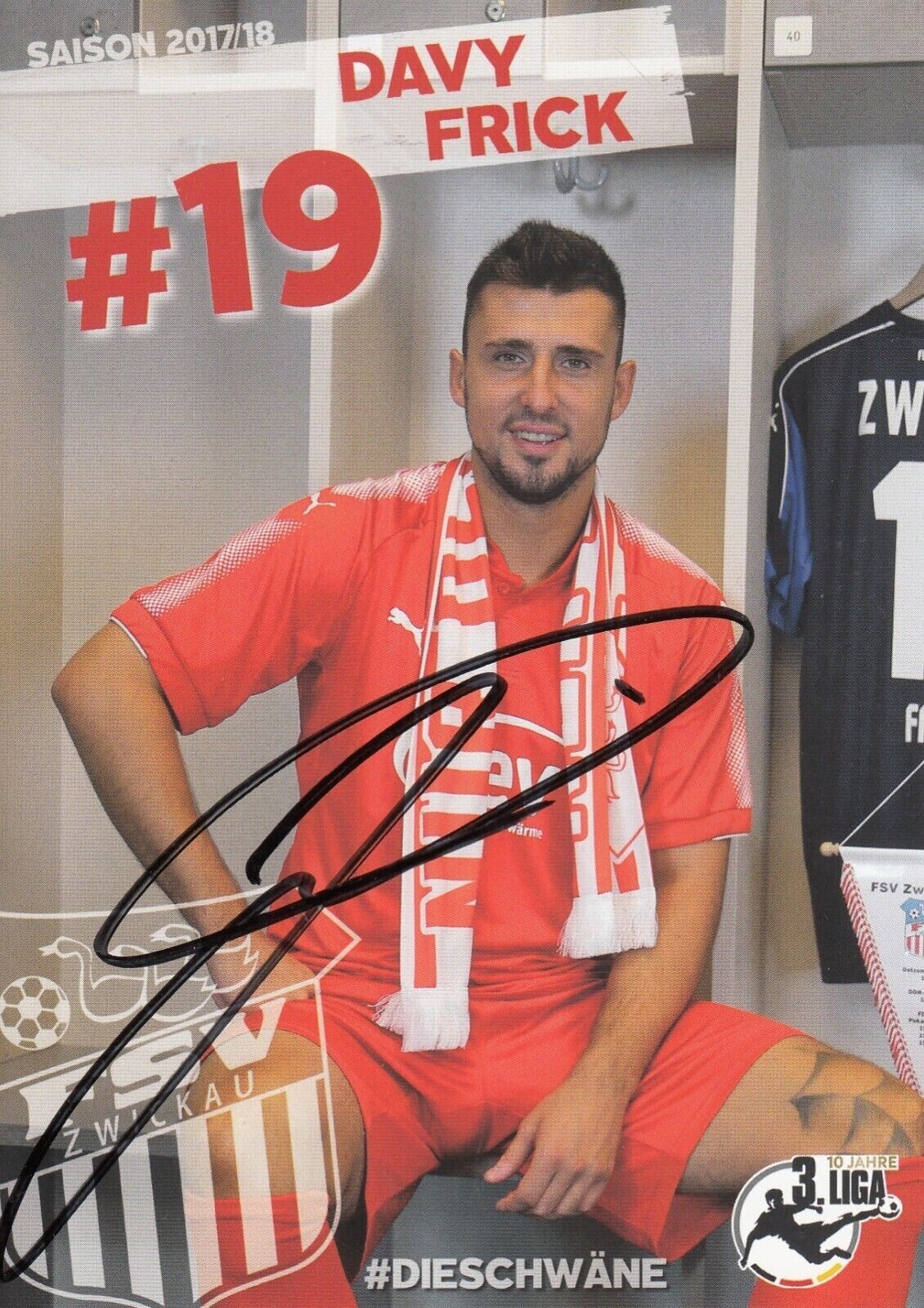 Autogrammkarte Davy Frick FSV Zwickau 17/18 | eBay