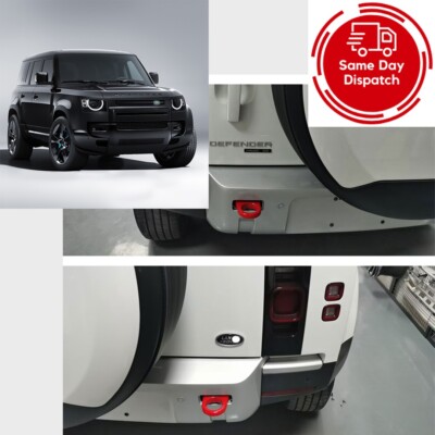 Red Recovery Tow Hooks to suit Landrover Defender 110 2021-2023 Rear ...