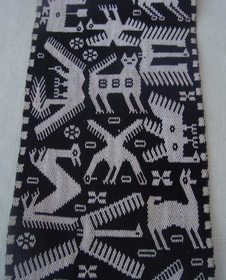 QUECHUA ANDEAN SASH, 100% HAND WOVEN WITH ALPACA WOOL, DOUBLE FACE ...