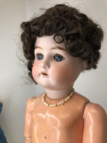 22” Antique German Cuno, Otto & Dressel Bisque COD Doll 1912-4 BJ Compo ...