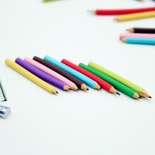 5Pcs Dollhouse Miniature Colored Pen Mini Pencil Model Kid School ...