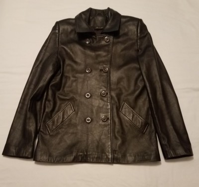 Womens genuine leather coat size SMALL | eBay