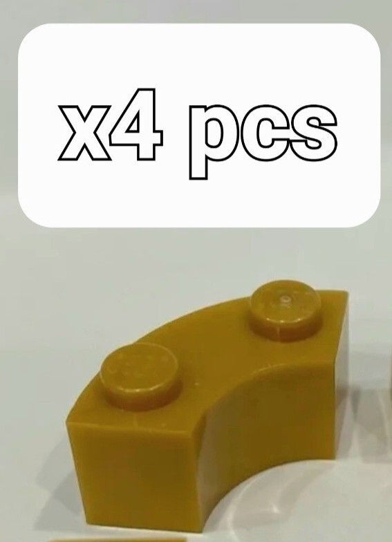 LEGO Parts NEW 3063 x4 Pearl Gold Brick Round Corner 2x2 Macaroni, Stud ...
