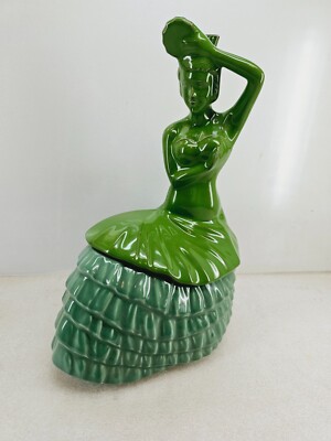 DANCING LADY COOKIE JAR shamrock meadow FIESTA WARE NEW | eBay