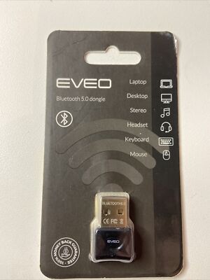 EVEO Bluetooth 5.0 Dongle Adapter for Windows PC Stereo Headset ...
