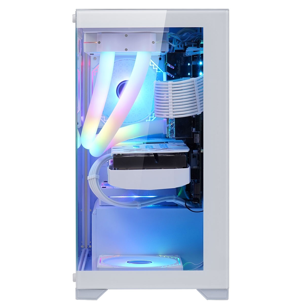 CiT Range White MATX Gaming Tower PC Case with Tempered Glass Panels 3 ...