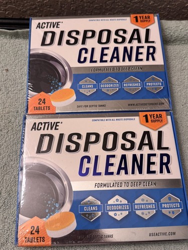 2x Active Garbage Disposal Cleaner Deodorizer Tablets 24 Tablets Ea ...