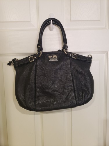 Coach Black Leather Purse Handbag F1120-18609 Madison Sophia | eBay
