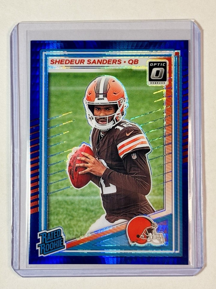 NFL 2025 Optic Shedeur Sanders Rated Rookie ~Blue Hyper Prizm~ #203 ...