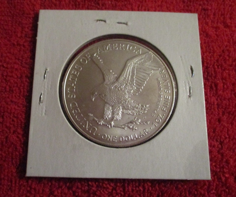 2023 - 1 Oz Silver Eagle One Dollar Coin Uncirculated in Cardboard Flip ...