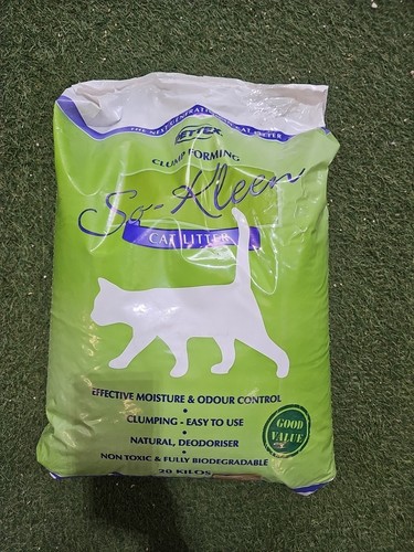 Pettex So-Kleen Clump Forming Cat Litter Approx 20kg Slight Bag Damage ...