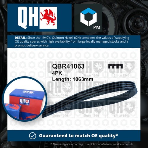 4 Rib Multi V Drive Belt fits CHEVROLET CORVETTE C6 7.0 2006 on LS7 QH ...