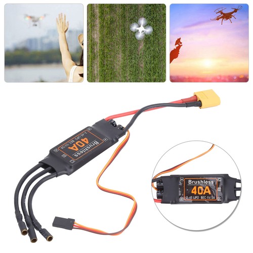 40A ESC Brushless Sensored Brushless Speed Controller For RC Drone ...
