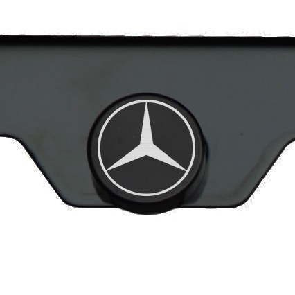 Laser Engraved Mercedes Benz Logo Matte Black License Frame Stainless ...