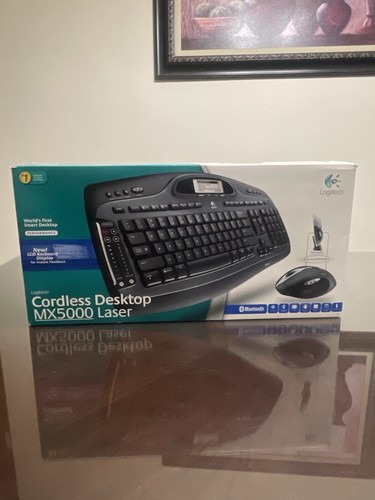 Logitech CORDLESS DESKTOP MX5000 Advanced Keyboard & Laser Mouse New ...