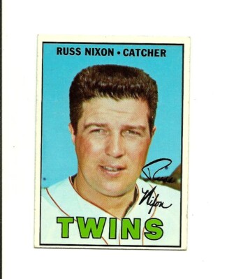 1967 TOPPS #446 Russ Nixon: Minnesota Twins: Catcher: Baseball Card ...