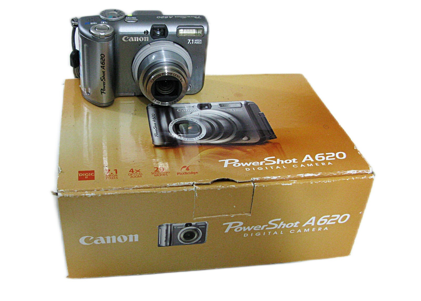Canon PowerShot A620 7.1MP Digital Camera - Silver for sale online | eBay