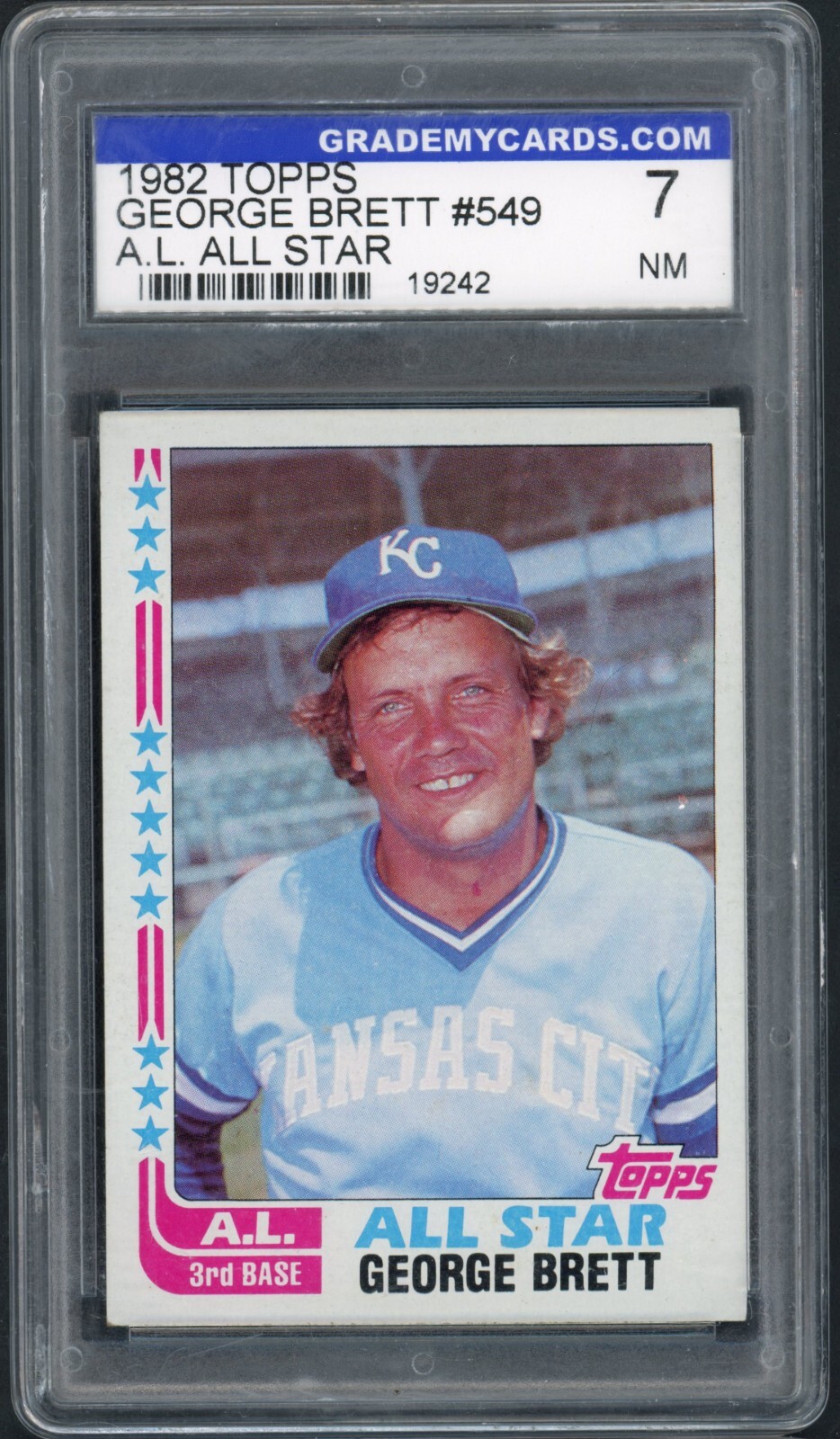 1982 Topps George Brett Kansas City Royals #549 GMC 7 NM All Star HALL ...