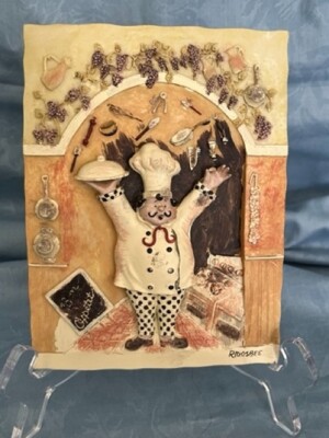 Two Fat Chef 3D Resin Decorative Plaques By Susan Riggsbee | eBay