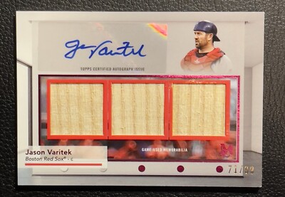 2024 Topps Museum Jason Varitek SP Signature Swatches Triple Auto Relic ...
