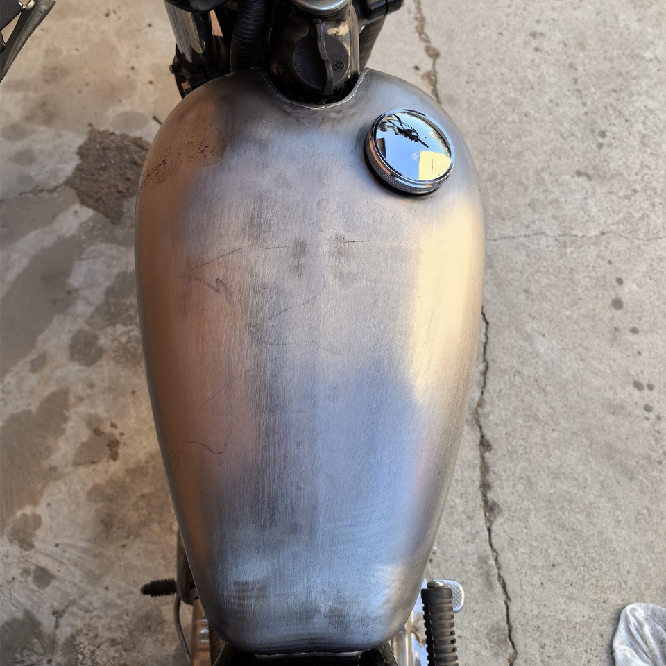 Unpainted Silver Petrol Fuel Tank Gas Tank With Cap Fit For YAMAHA ...