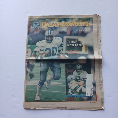 Dallas Cowboys Official Weekly Magazine March 1985 Timmy Newsome | eBay
